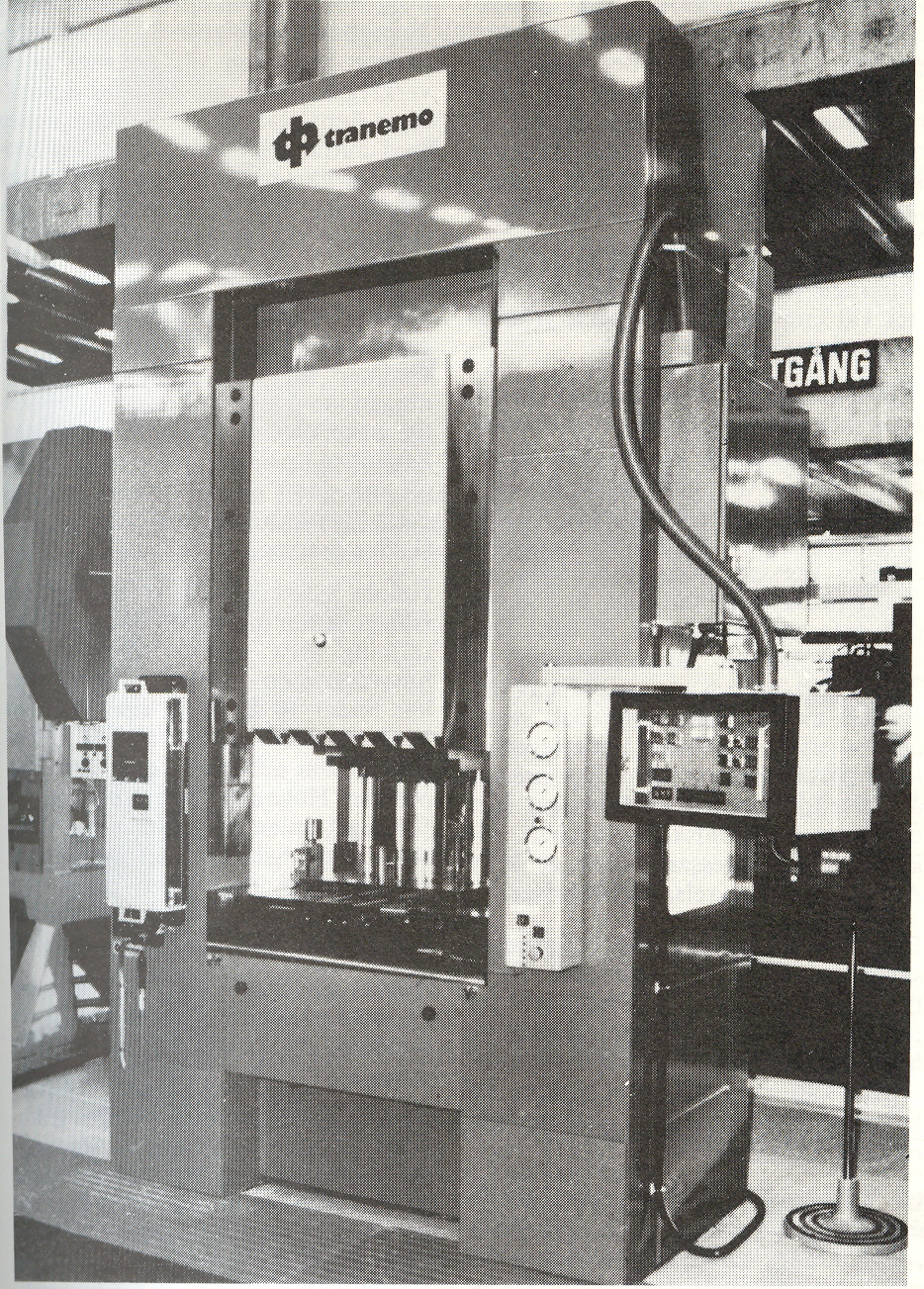 Tranemo Hydraulmaskiners nyutvecklade press 1980. – Tranemo